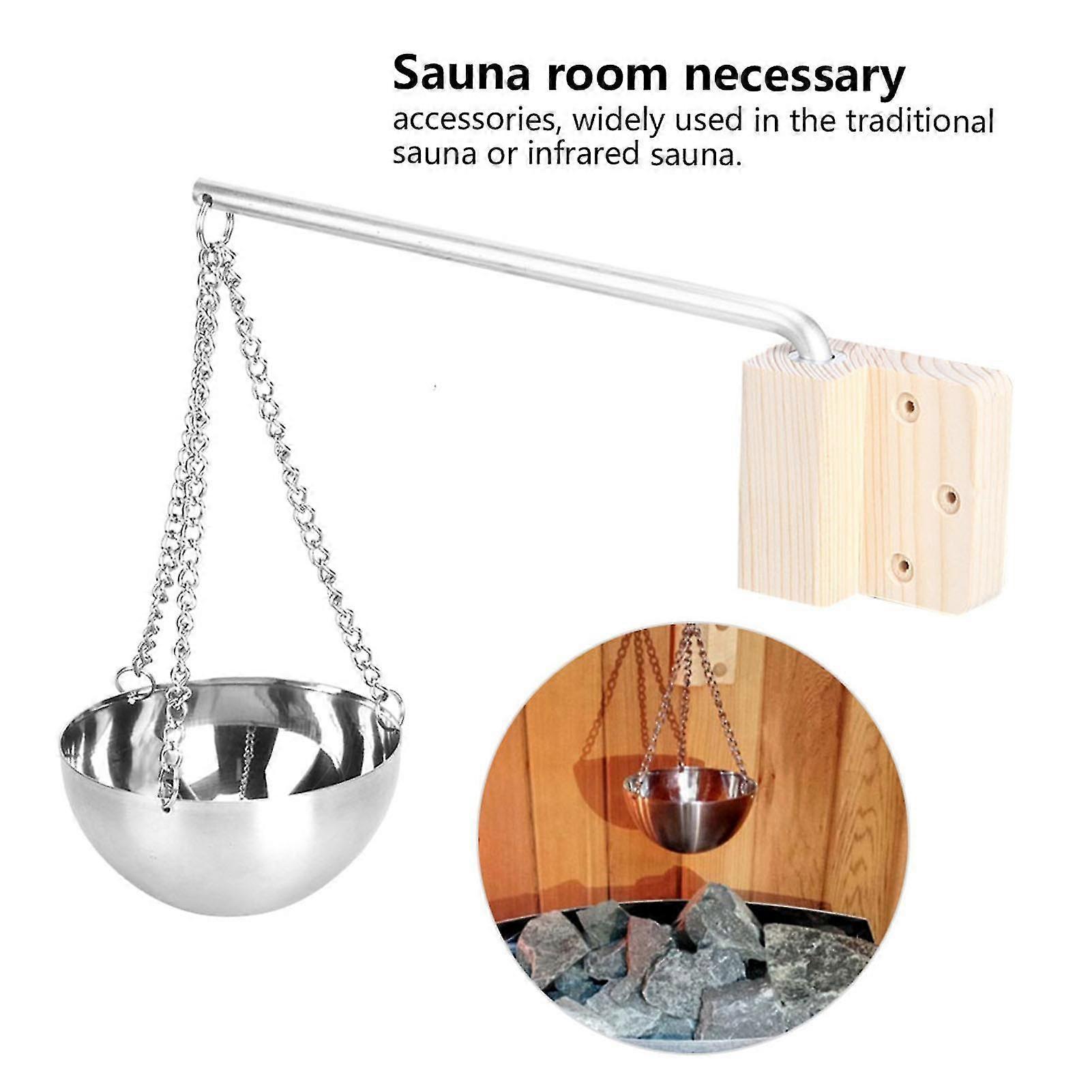 Sauna Bowl Oil Cup Stainless Steel Sauna Cup Holder Sauna Oil Diffuser ...