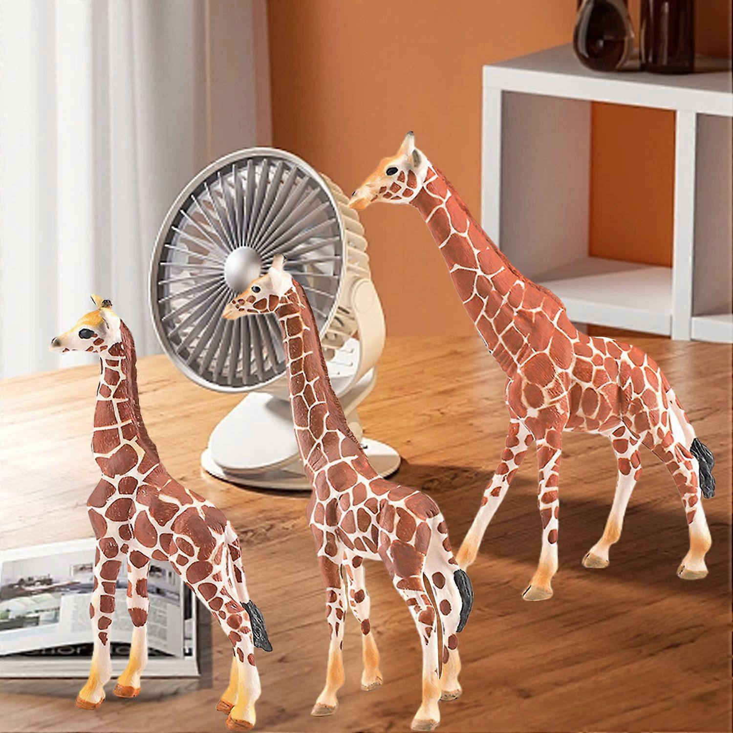 3Pcs/Set Giraffe Model Realistic Lovely Action Figure Fall Resistant ...