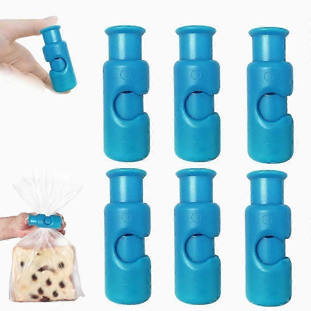 6 Pcs Bag Clips, New Squeeze & Lock Bread Bag Clips, Reusable Chip Bags ...