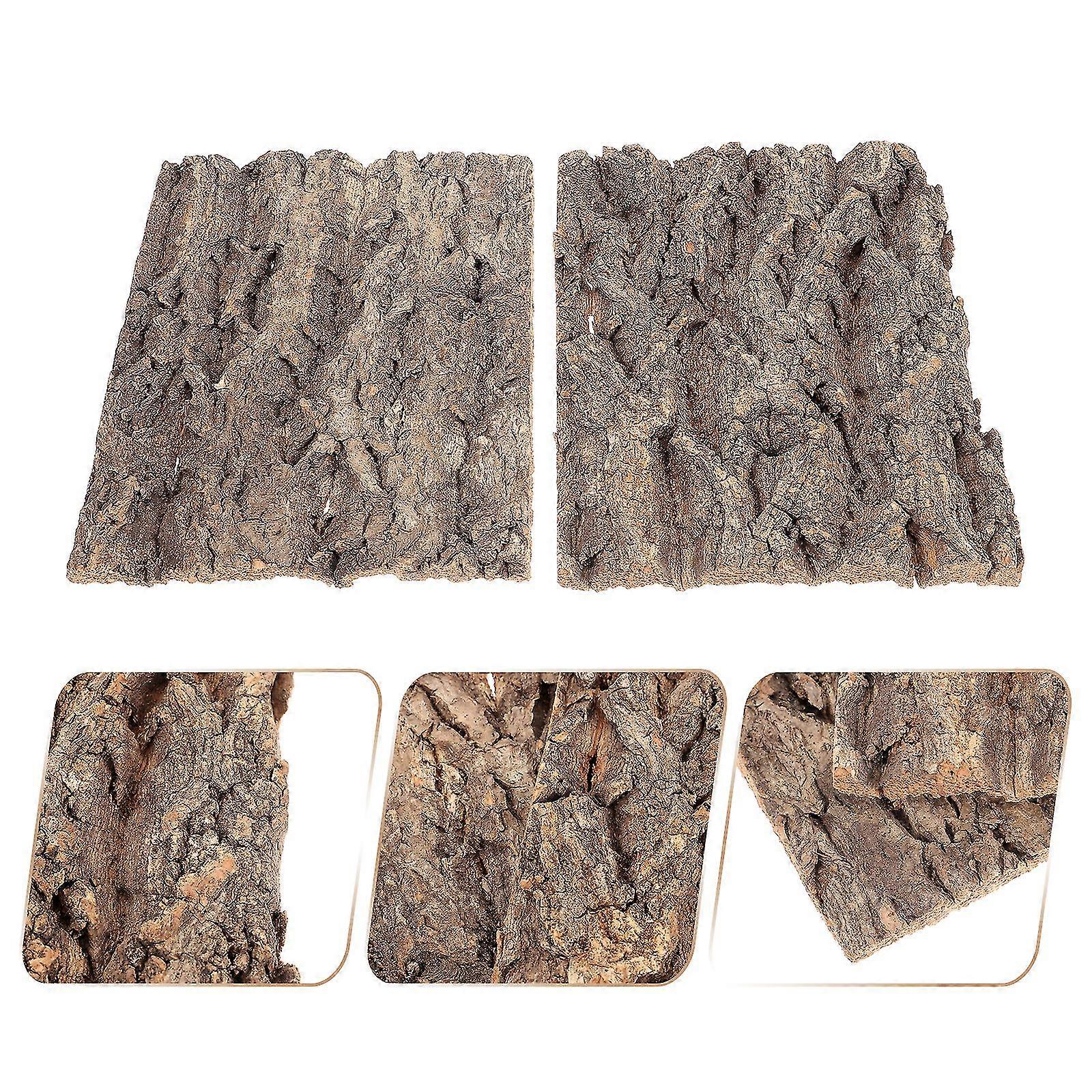 2pcs Reptile Hide Tree Bark Natural Tree Bark Decor Terrarium Tree Bark ...