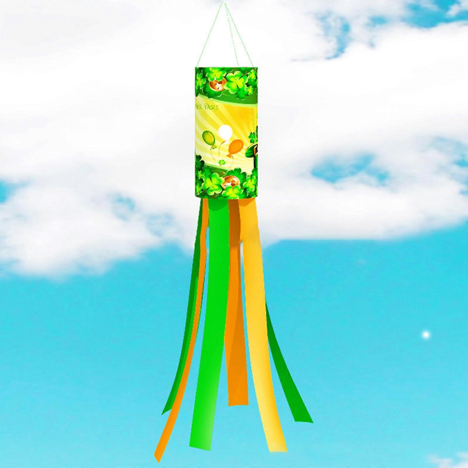 Saint Patrick's Day Windsock Flag Irish Green Shamrock Hanging Ornament ...