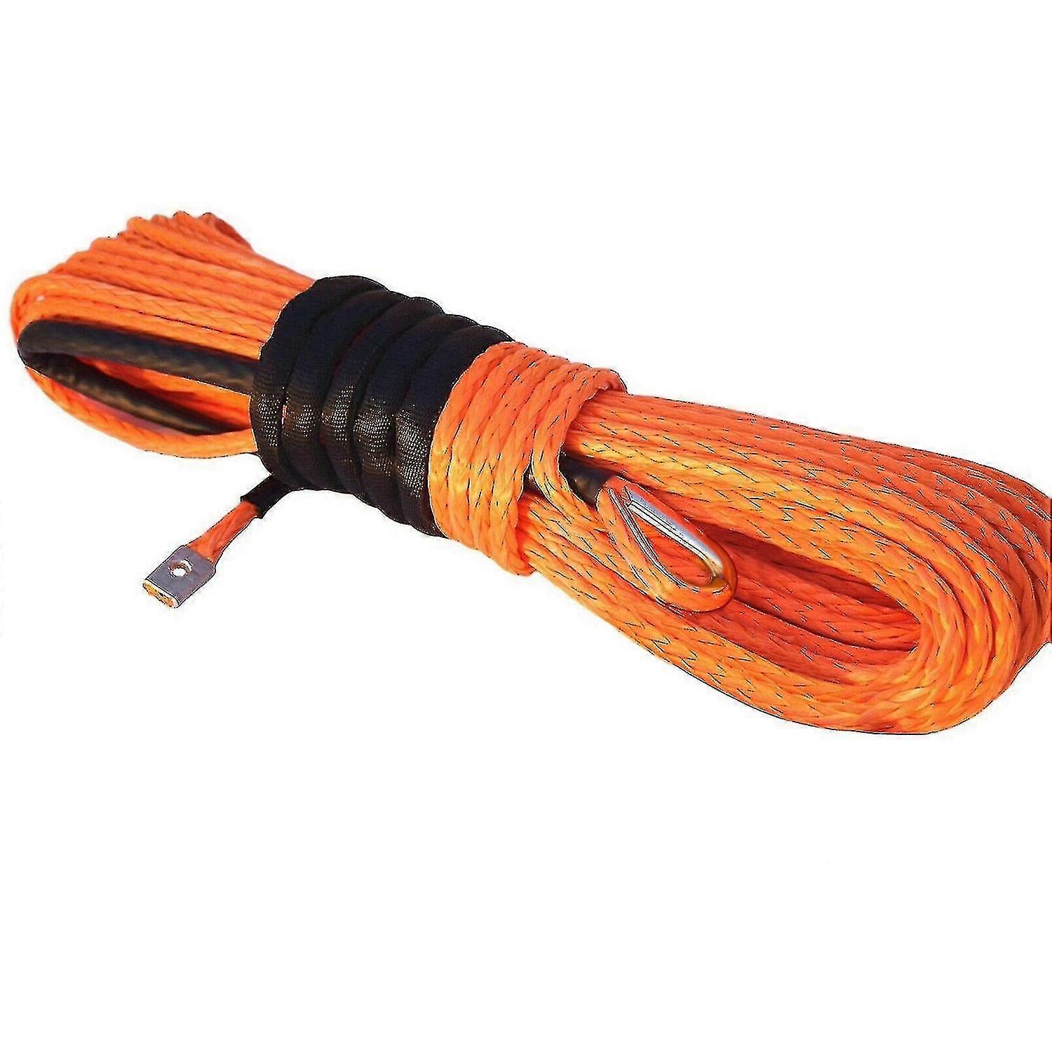 Synthetic Winch Rope, Orange1/4 X 50ft Synthetic Winch Rope Line Cable ...