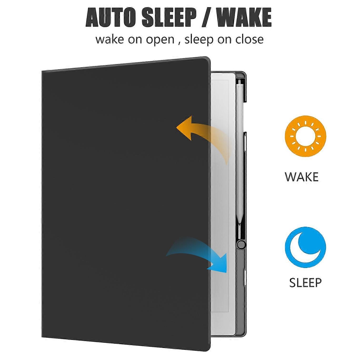 For Remarkable Paper Pro Case Book Style PC+PU Leather Tablet Cover ...