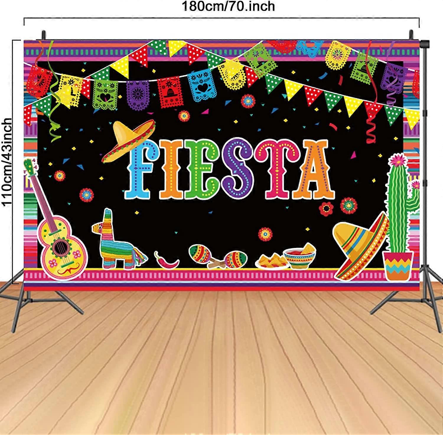 Mexican Fiesta backdrop Mexican Birthday Banner Cinco De Mayo Theme ...