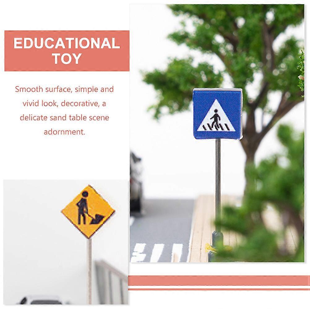 14pcs Miniature Street Road Signs Traffic Signs Models Road Signs for ...