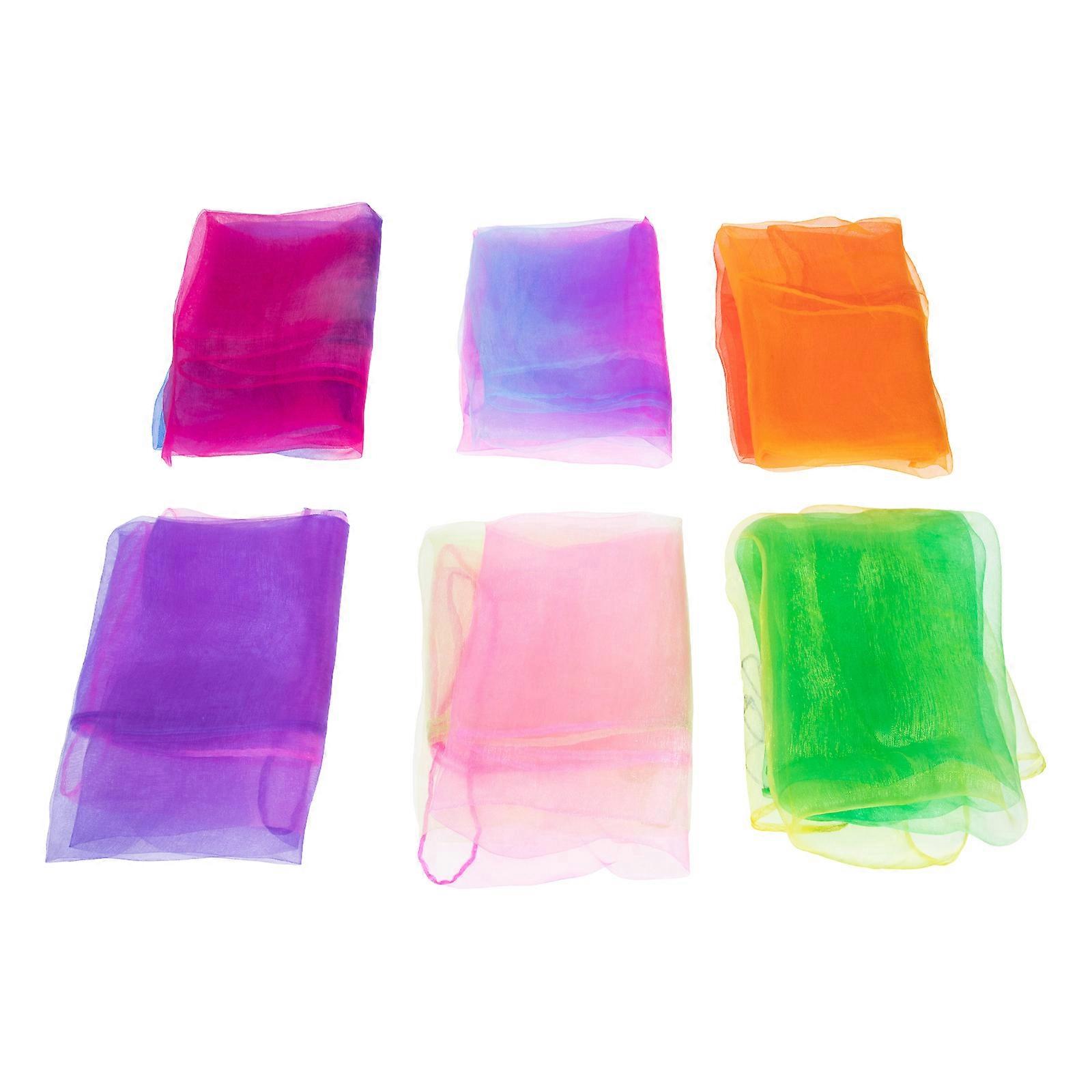 6Pcs Juggling Scarves for Kids Stage Performance Scarves Small Square ...