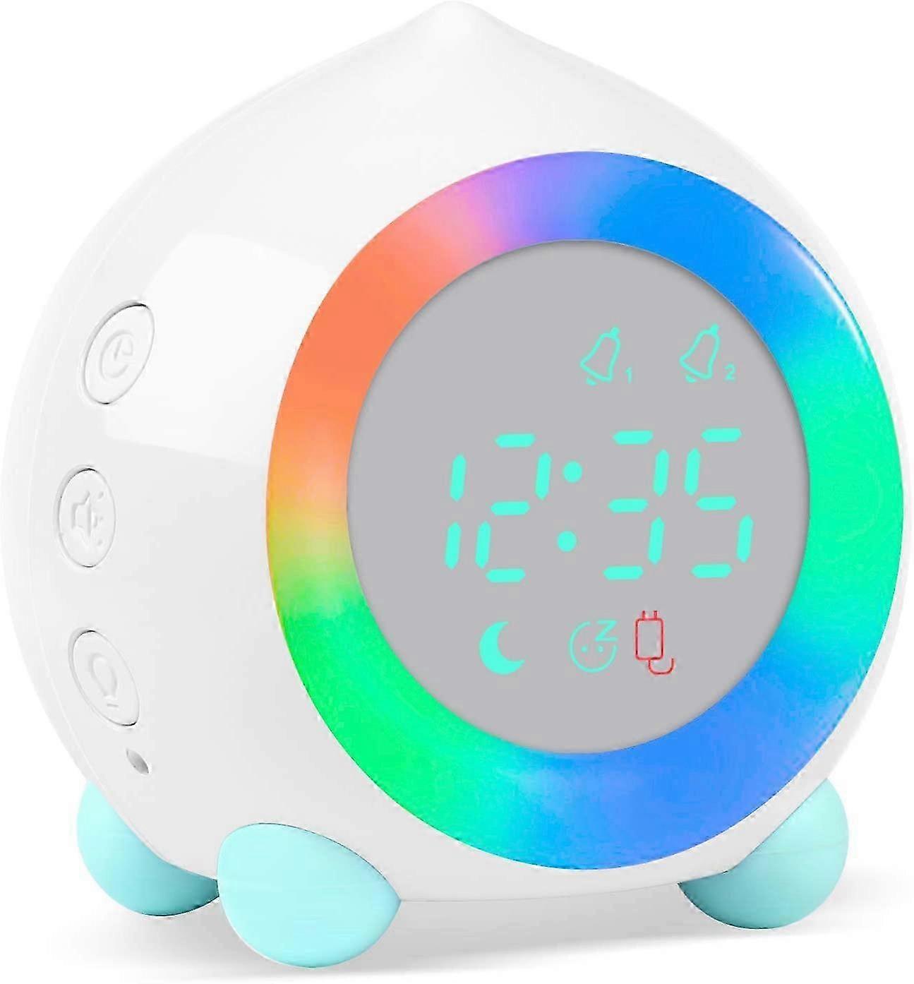 Children's Alarm Clock Light Up Digital LED Lamp Alarm Clock Night ...