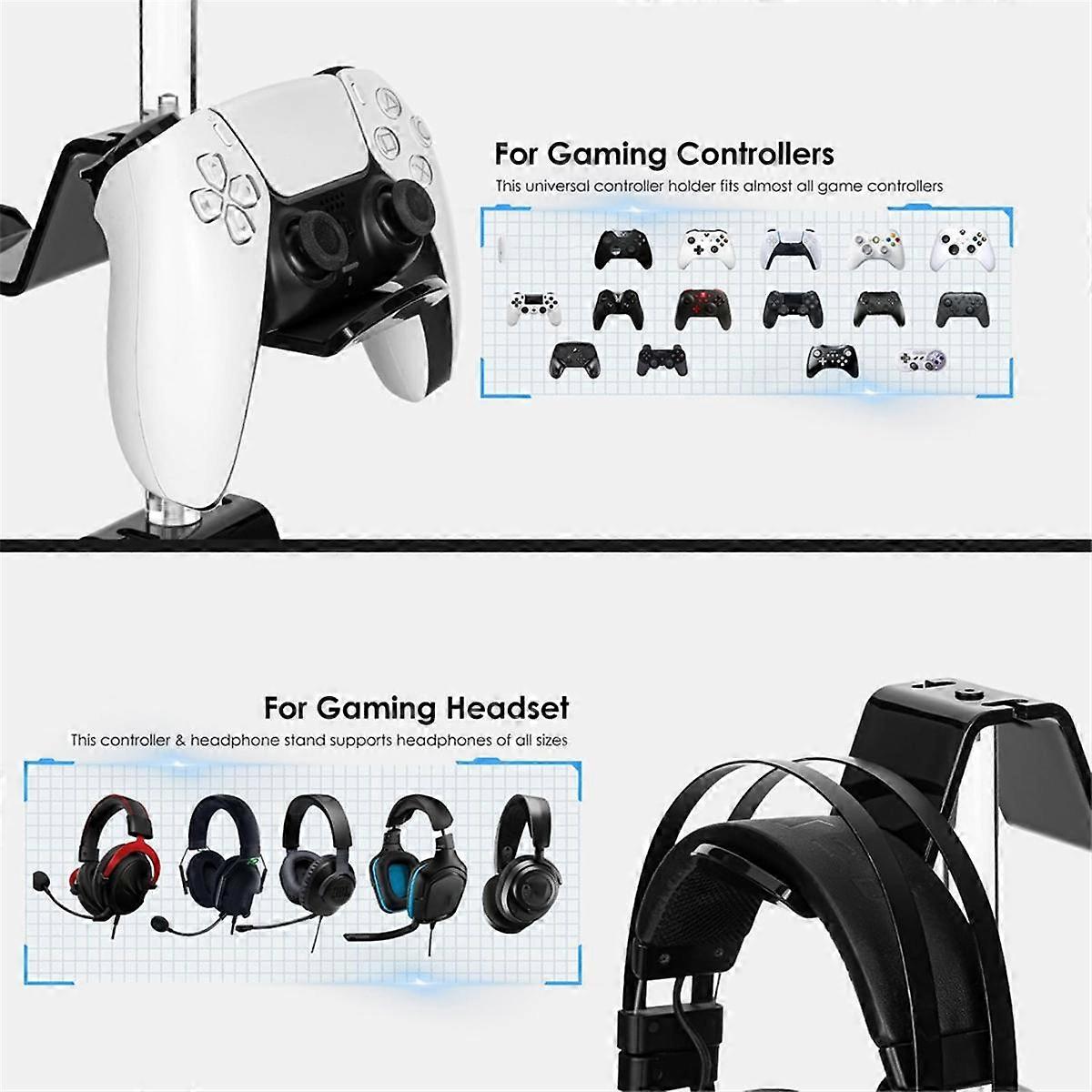 Controller Holder Headset Stand 3 Tier,Adjustable Acrylic Gaming ...