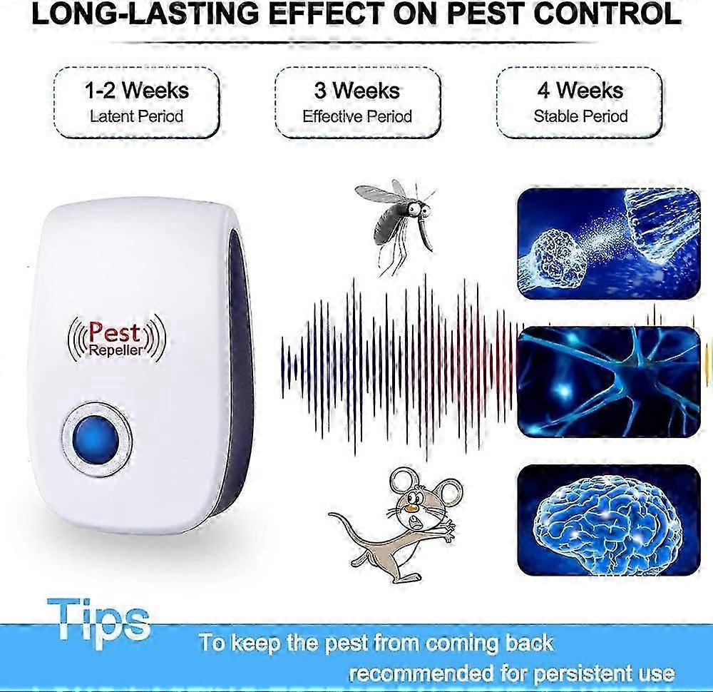 6 Pack Ultrasonic Insect Repeller suitable for Insects, Cockroaches ...