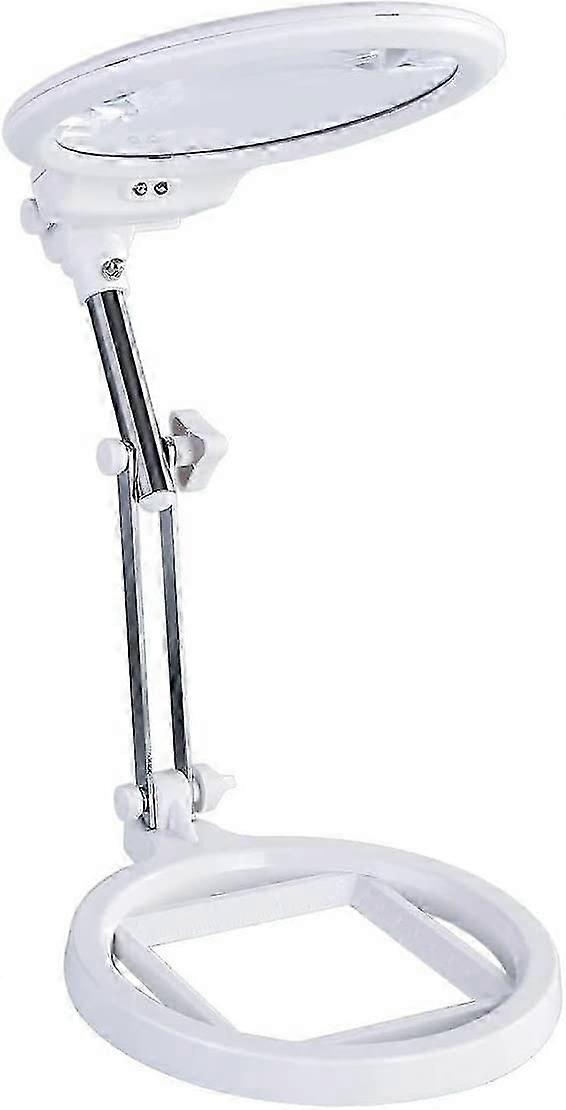 Large Desktop Magnifier,2X 6X Folding and Manual Table,Portable LED ...