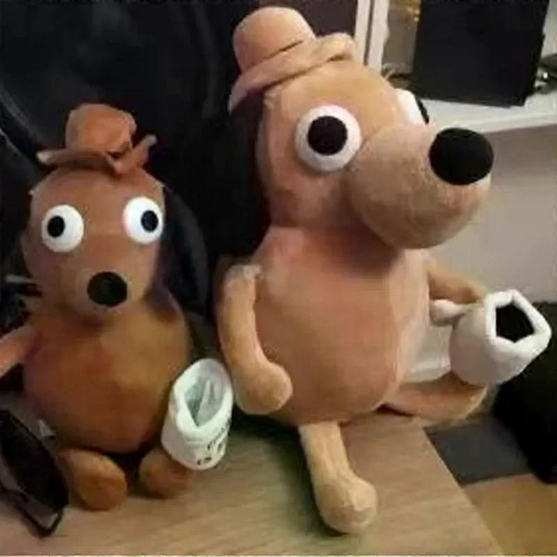 This Is Fine Meme Coffee Dog Plush Toy Soft Stuffed Doll Stuffed Plush ...