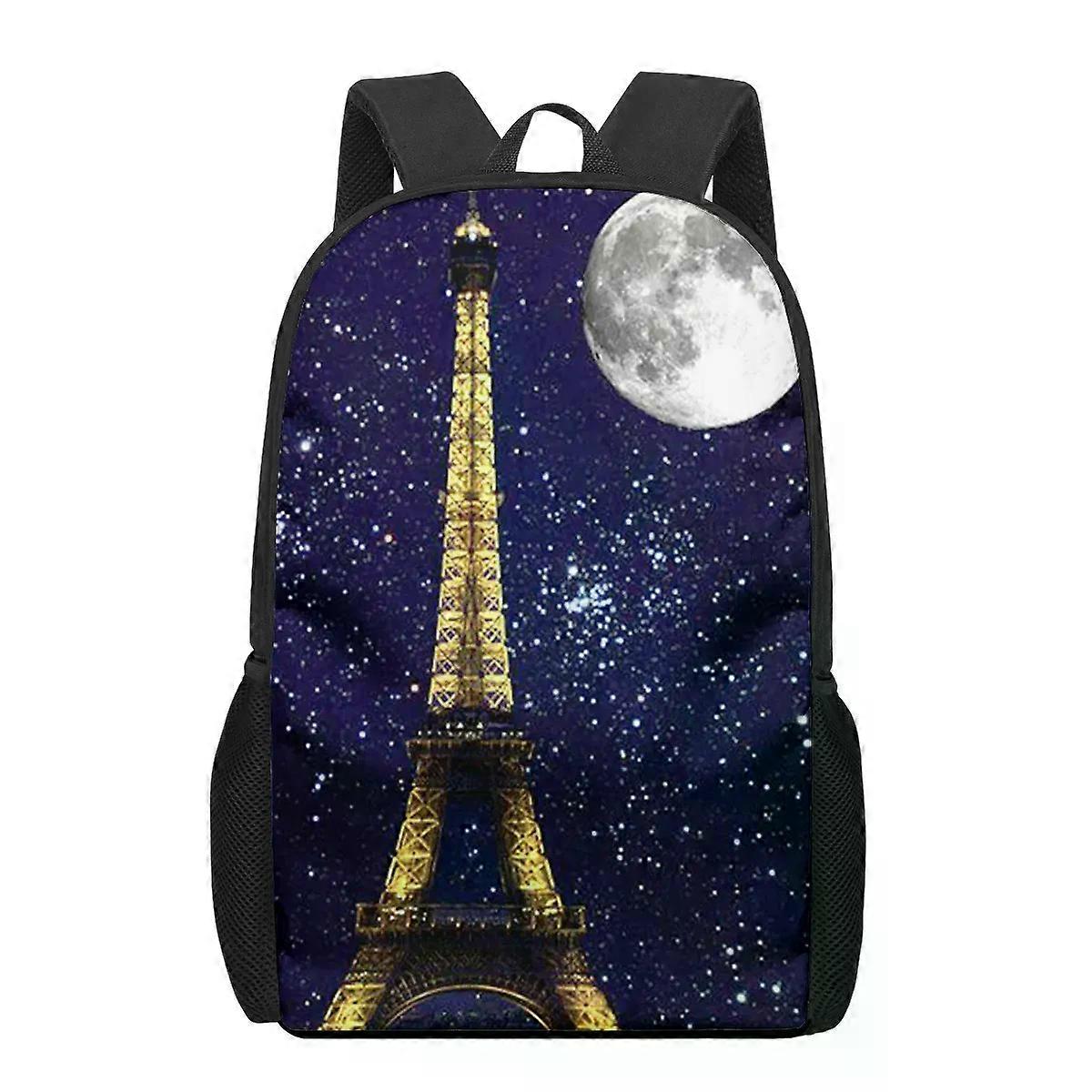 Eiffel Tower Book Bags Back to School Bag Set for Boys Girls Kids ...