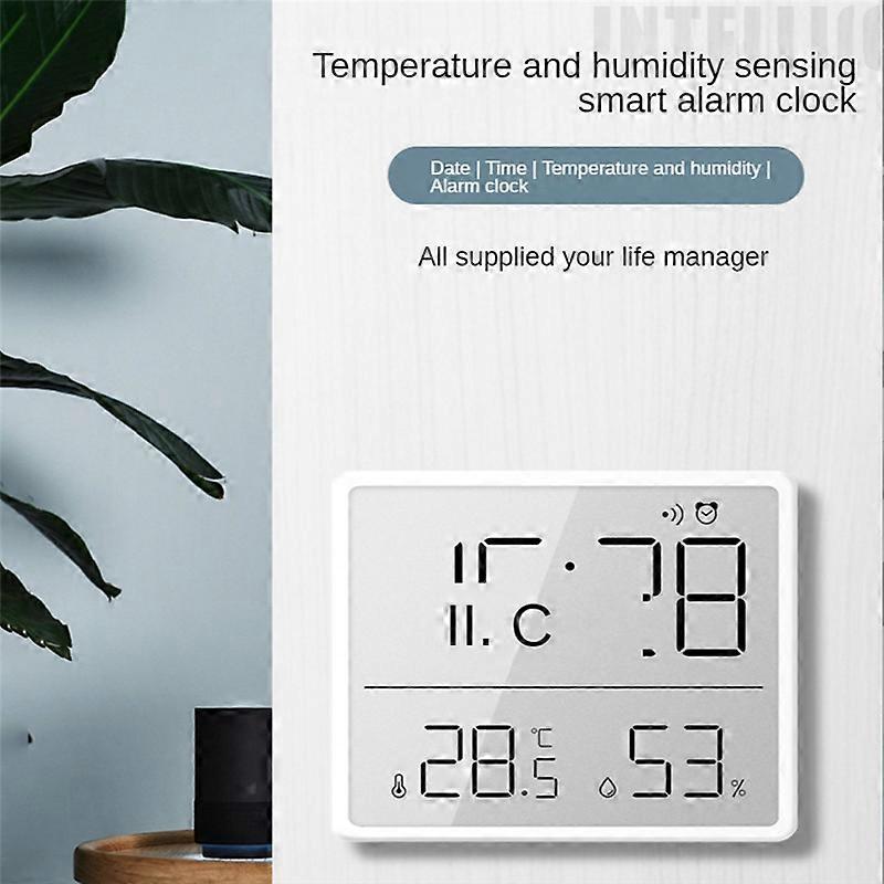 Digital Hygrometer Thermometer with Clock Humidity Monitor Timer Alarm ...