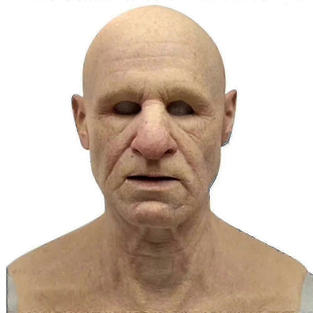 Halloween Cosplay Bald Old Man Adults Face Mask Party Prop Headgear ...
