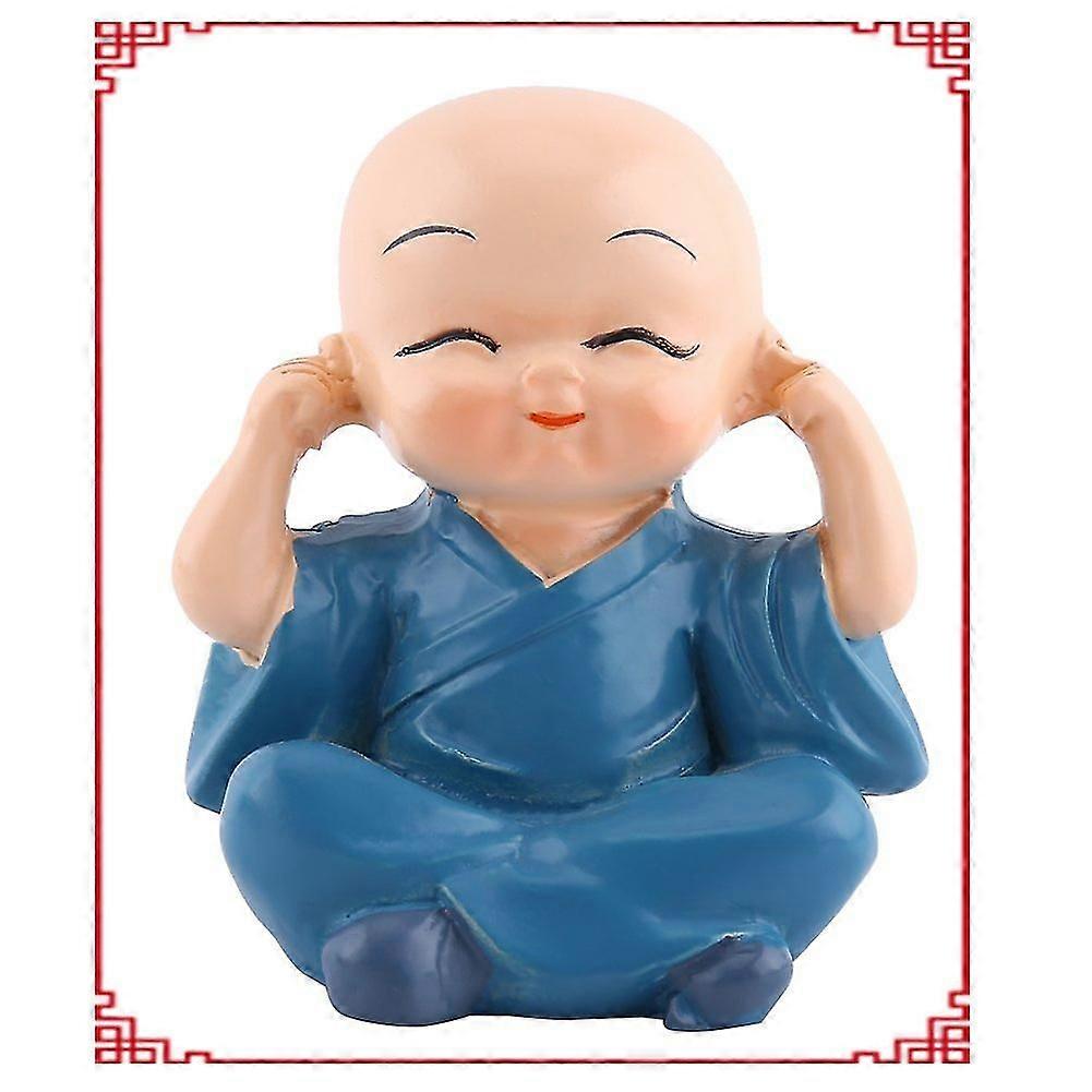 4 Monks Figurine Statue, Cute Little Monks Evilstatue Wealth Lucky ...