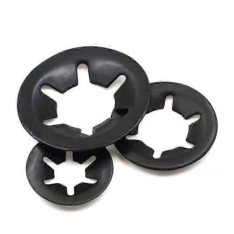 M3 x 9mm Lock Washer Internal Locking Washer Star Tooth Black 100pcs ...