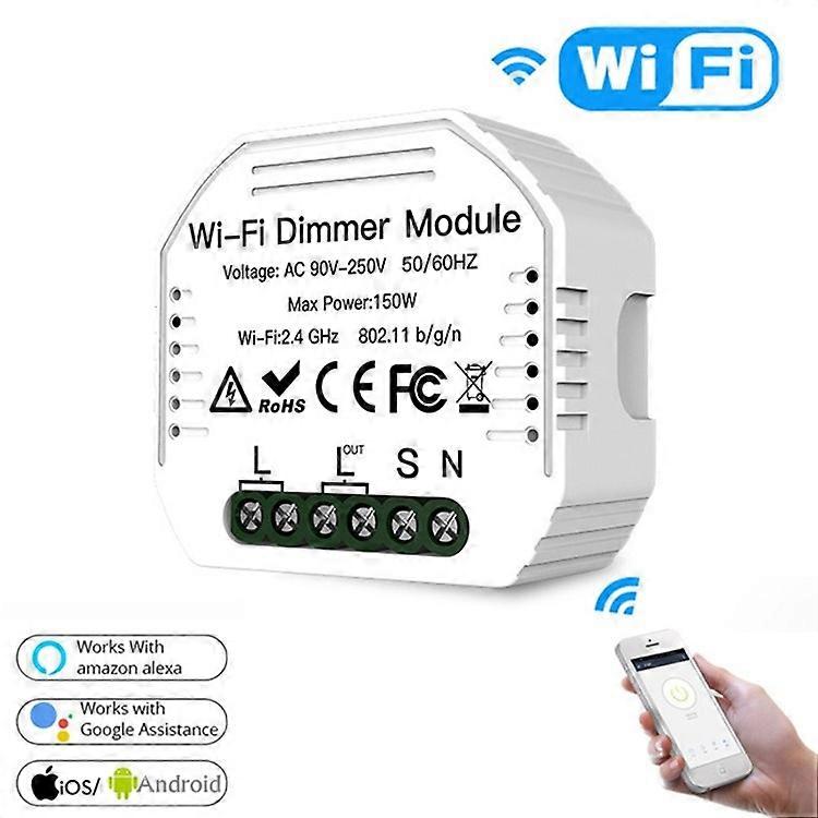 Concealed Wifi Smart Switch Dimmer Switch And Traditional Switch Dual ...