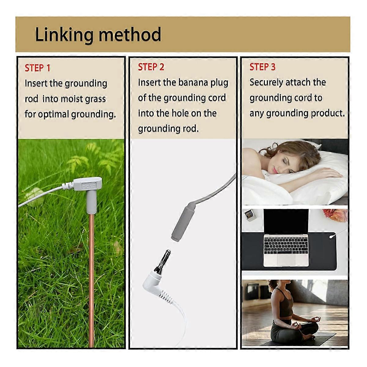 Copper Grounding Rod with 40ft Female Ground Cord,Ground Rod Kit ...