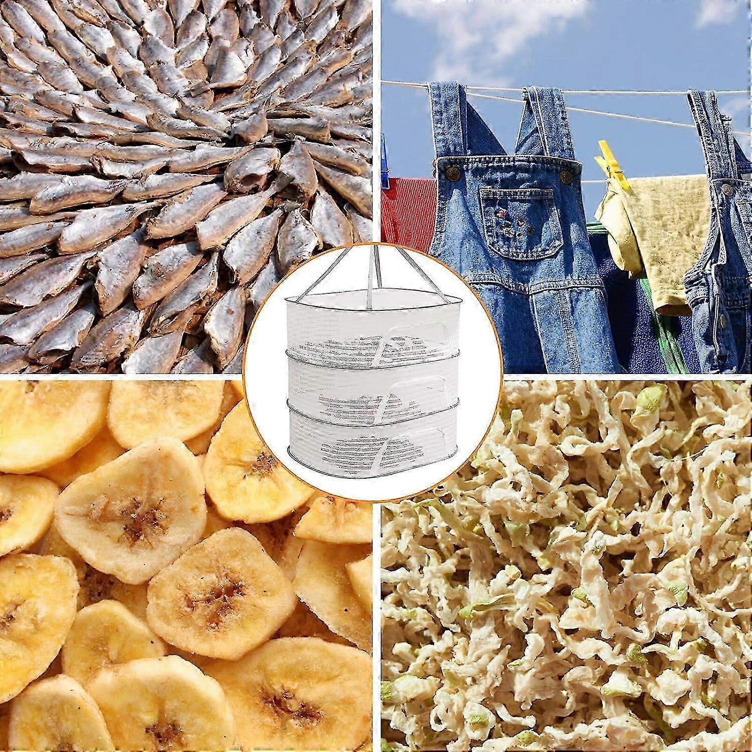 Drying Racks, Herb Drying Rack 3 Layer Hanging Mesh Drying Net ...