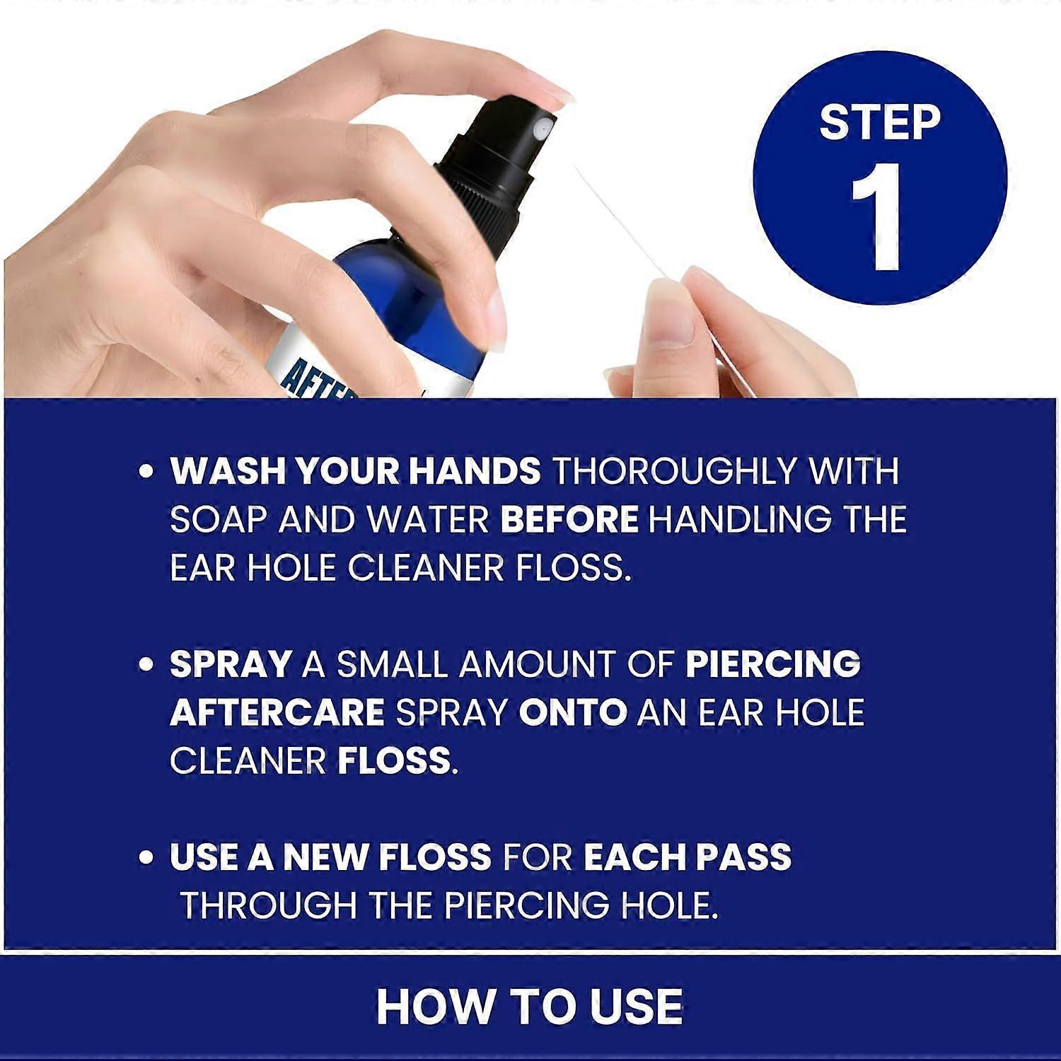 Piercing Aftercare Spray - Saline Solution Natural Keloid Bump Removal ...