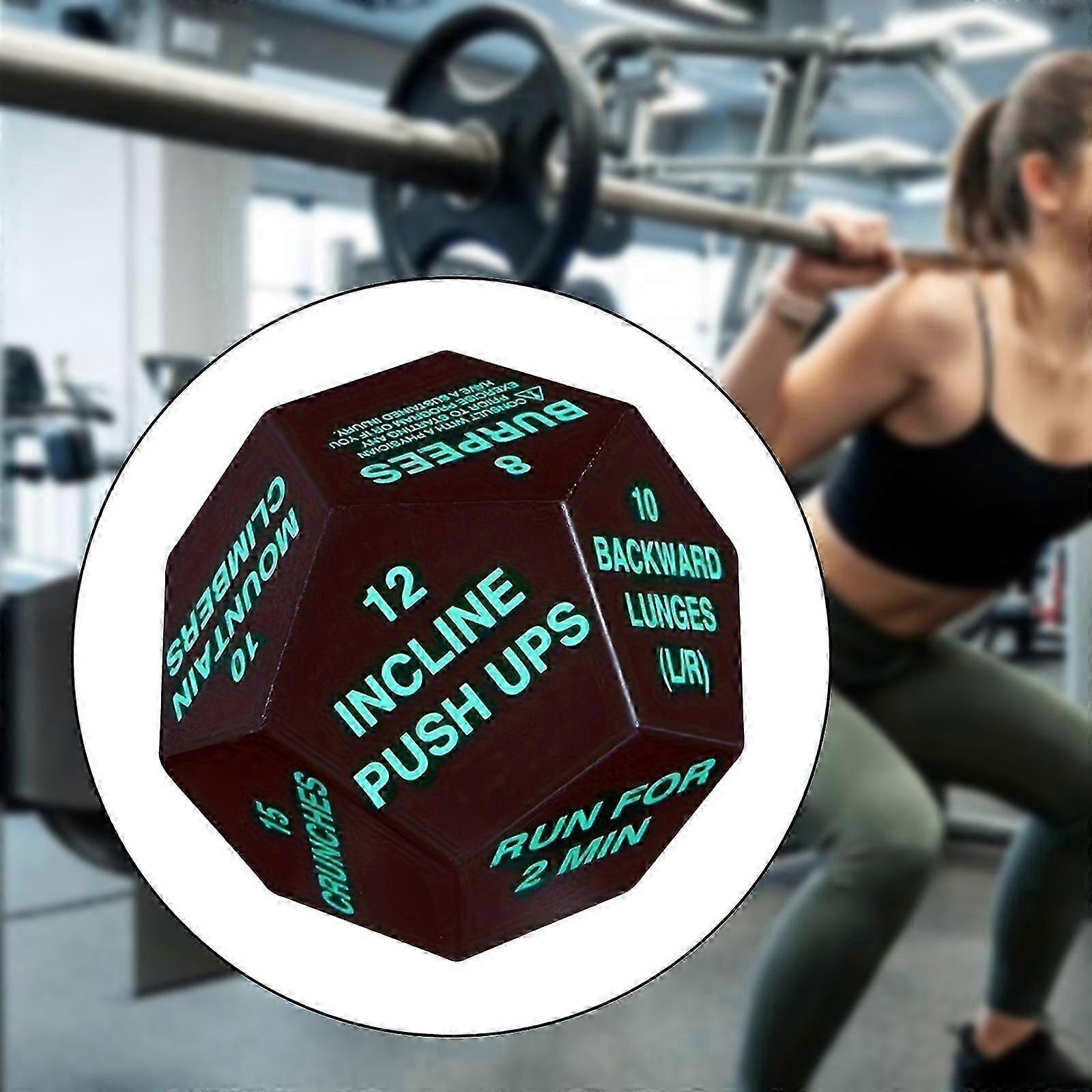12-Sided Workout Dice for Fitness Challenges, Yoga, and Bodyweight ...