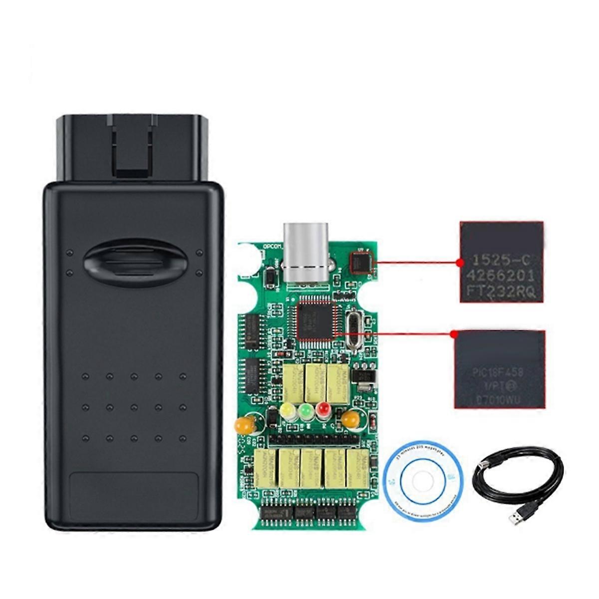 OPCOM V1.95 Car Code Readers Scanner FT232RQ PIC18F458 Chip Can Bus for ...