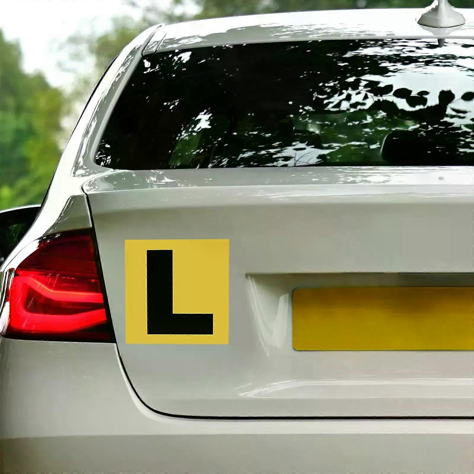 2pcs Magnetic Stickers Car L Shaped Plates Car New Drivers Sticker Car ...