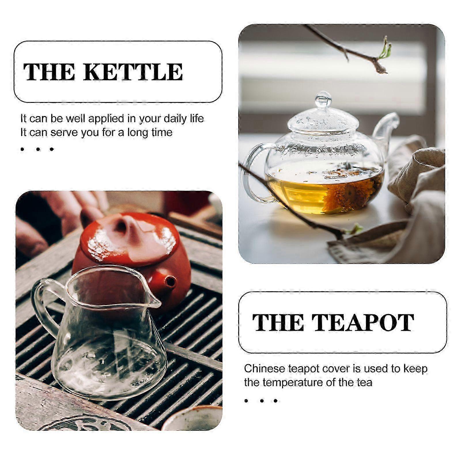 2pcs Transparent Glass Teapot Lids, Replacement Tea Cup Covers for ...