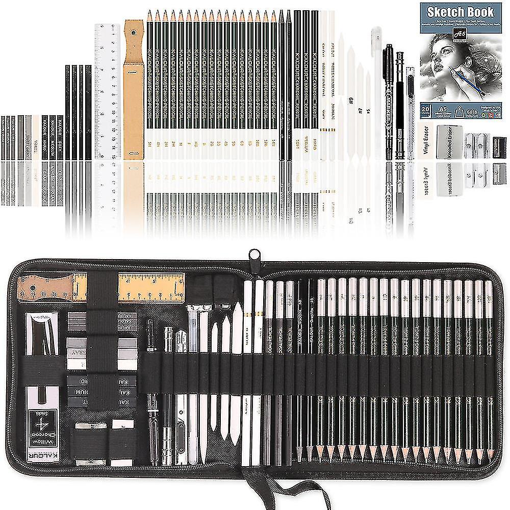 Professional 54pcs Drawing Sketching Set Sketch Graphite Charcoal ...