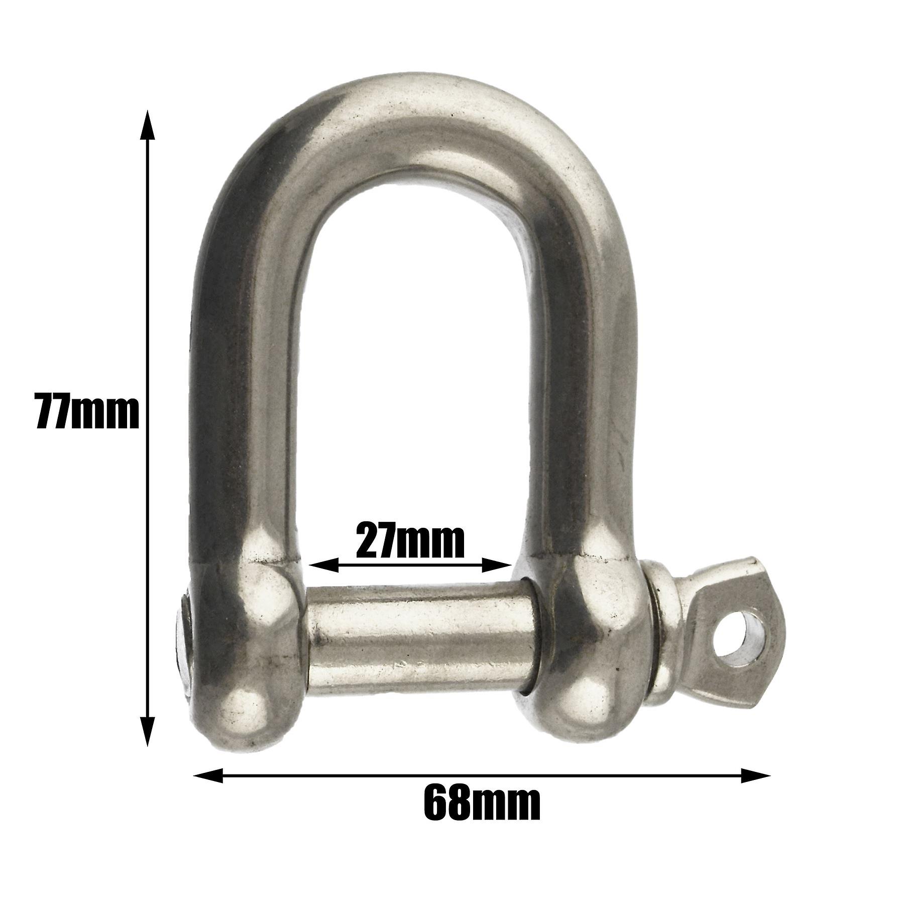 12 Pack 12mm Galvanised Steel D Shackle Dee Link Chandlery Lifting ...