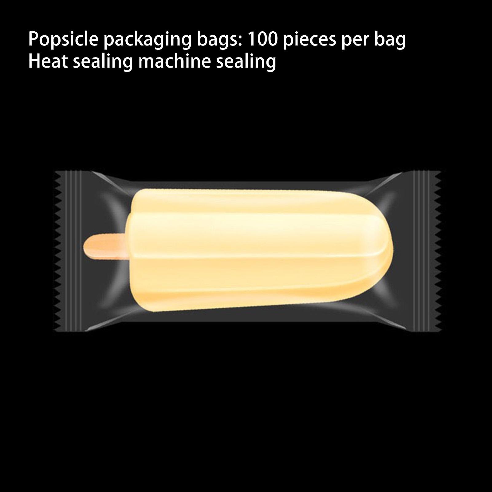 100pcs Clear Ice Cream Sticks Bags Homemade Popsicle Ice Cream Sealing ...