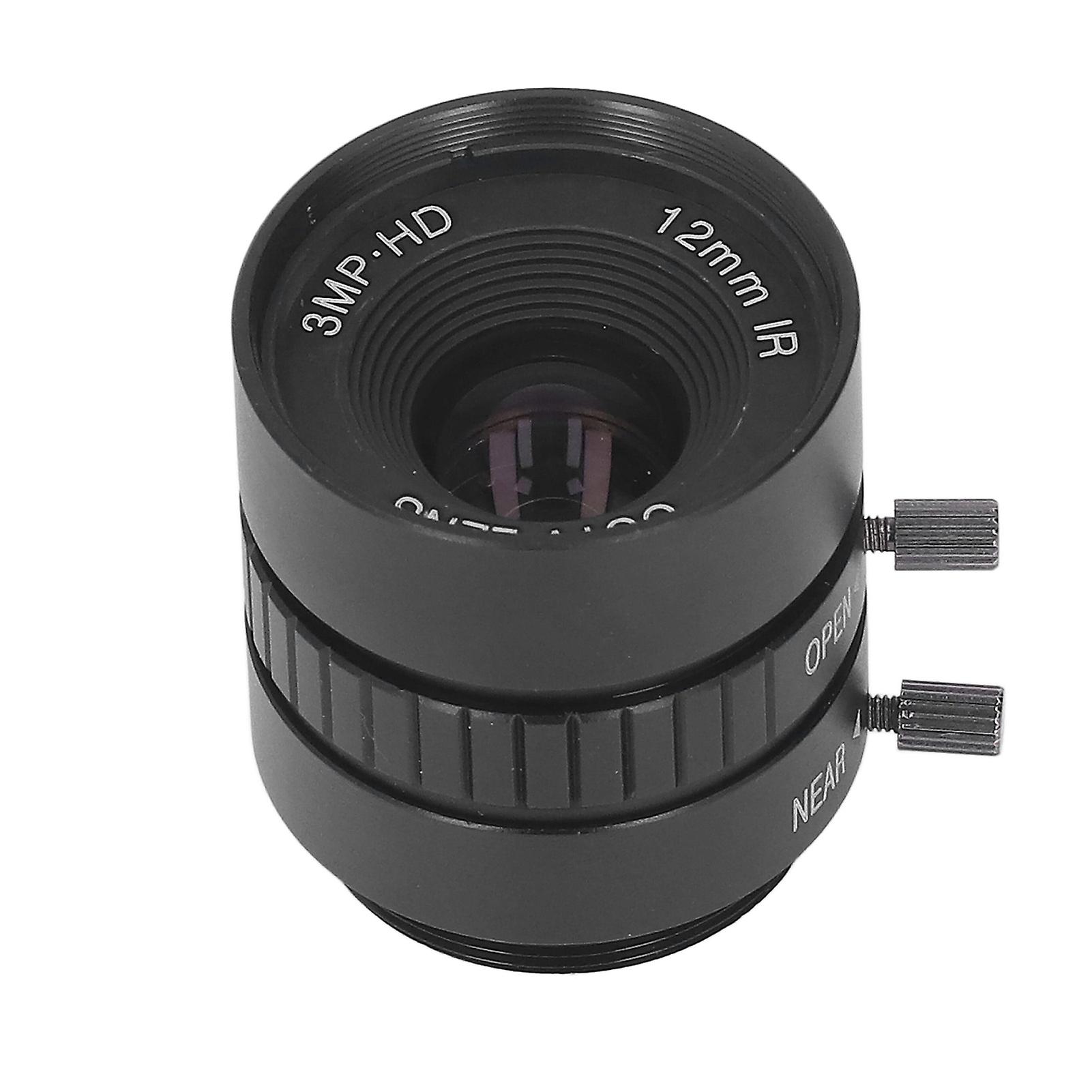 CS Mount Lens Wide Angle Prime Lens 3MP Manual Iris Lens 12mm Focal ...