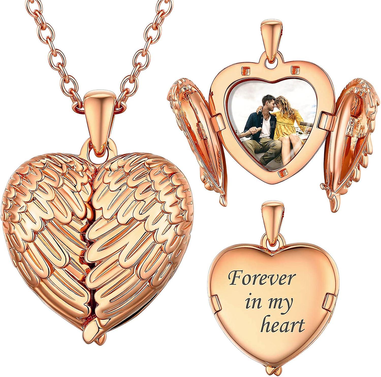 SILVERCUTE Personalized & Engraved Locket Necklace with 18" Chain ...