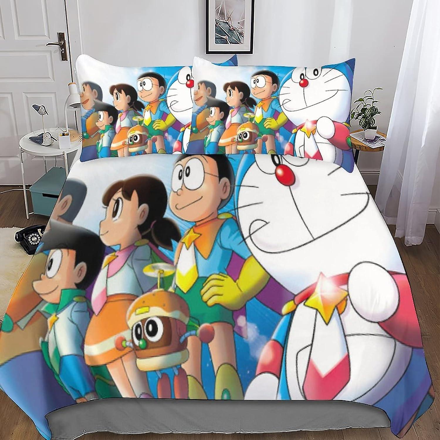 EKENOZ Doraemon Bedding Set Duvet Cover Set for 3D Printed 3 Pieces ...