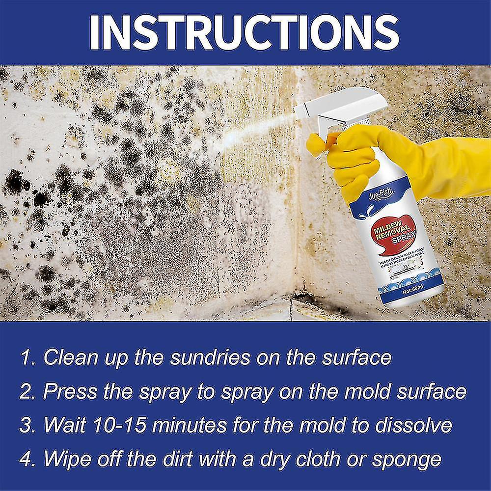 Mould Remover Effective Mould Spray, Fast & Mildew Cleaner | Fruugo UK