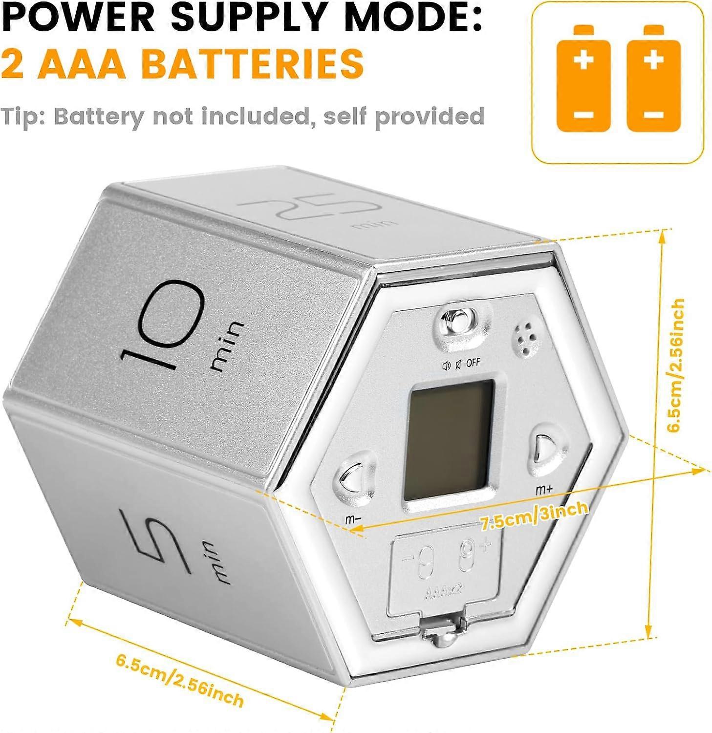 Pomodoro Cube Timer 1/5/10/25/30/60min and Custom Countdown Flip Focus ...