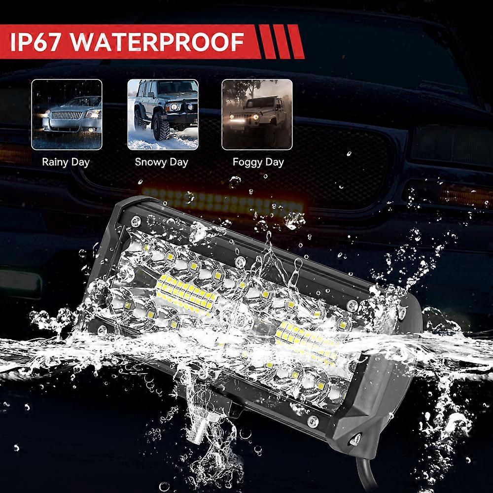 7 Inch 120W Combo Led Light Bars Spot Flood Beam 4x4 Spot 12V 24V 4WD ...