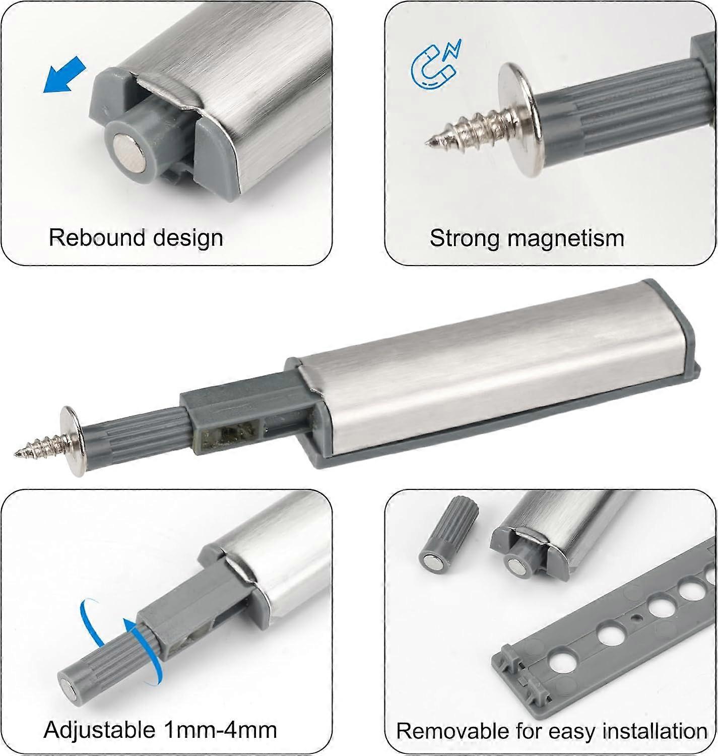 12 Pieces Push To Open Magnet, Push To Open Door Catch, Magnetic Latch Damper Buffer for Cabinet ...