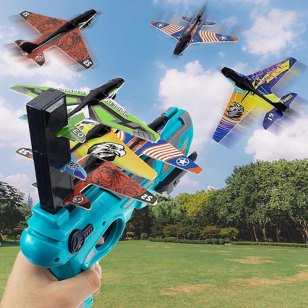 Catapult Plane Airplane Launcher Gun Toy Set Outdoor Aircraft for ...