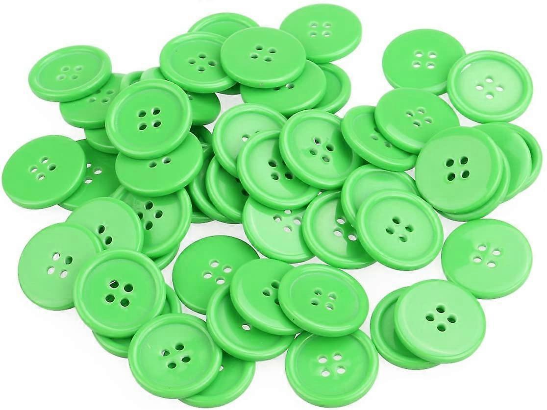 50PCS Green Round Buttons 4-Hole Resin Buttons for DIY Sewing | Fruugo UK