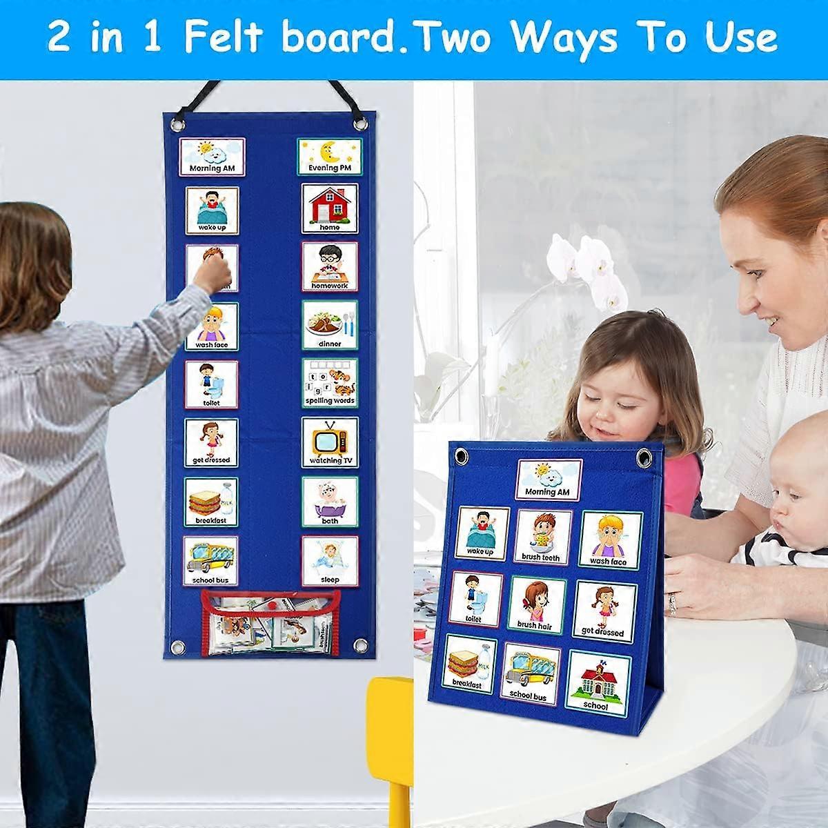 Kids Visual Schedule, Visual Schedule Chore Chart, Hanging Children ...