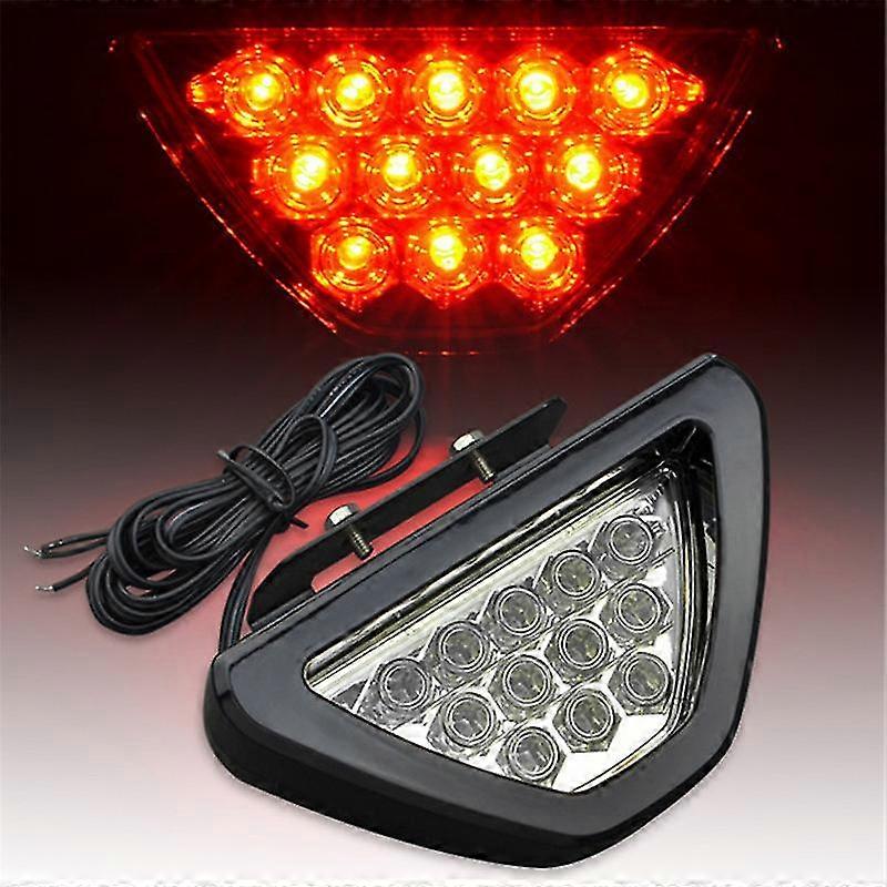 Universal Brake Signal Lamp F1 Style Triangle Sporty 12led Rear Fog ...
