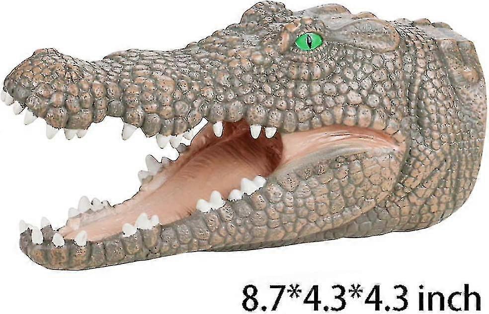 Soft Rubber Crocodile Hand Puppet Realistic Latex Animal Crocodile Head ...