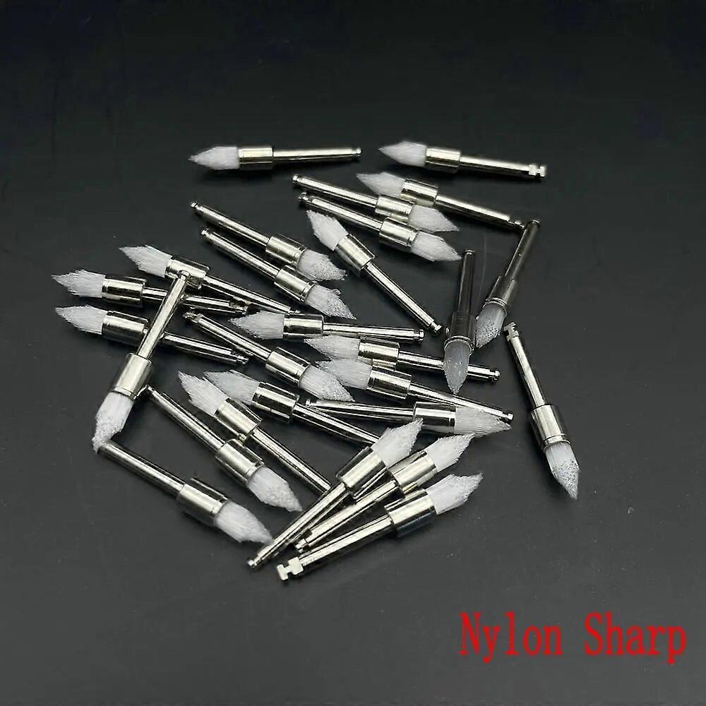 100pcs Dental Prophy Prophylaxis Brush White Nylon Polishing Brushes RA ...