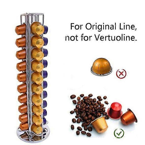 Coffee Capsule Rack Nespresso Pods Holder Rotatable 24 Cups Dolce Gusto ...