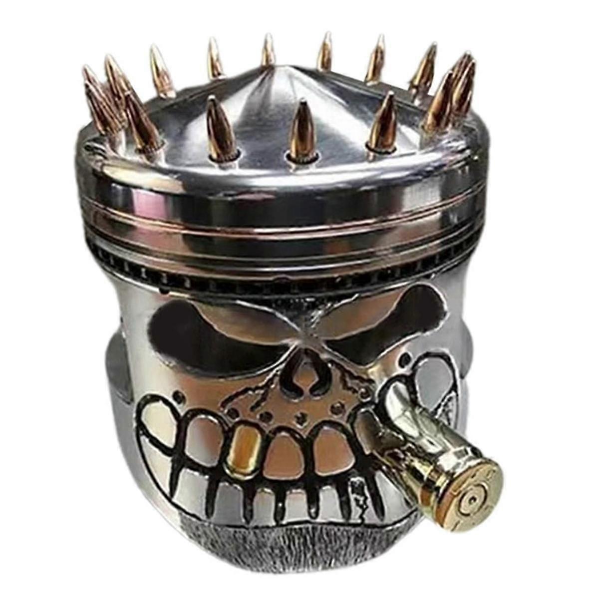 Resin Carved Skeleton Sculpture Ornament Cosplay Halloween Piston Skull ...