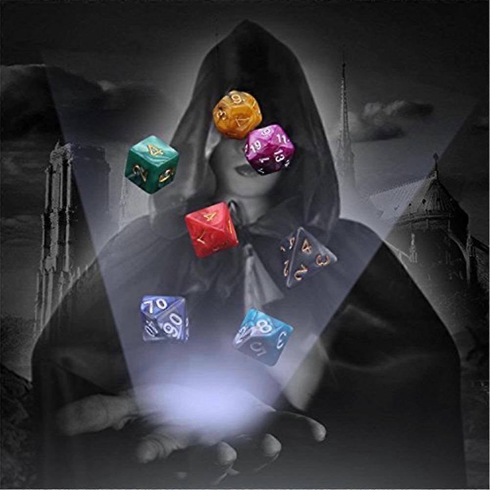 49 PCS Double-Colors Polyhedral Dice For Dungeons And Dragons Table ...
