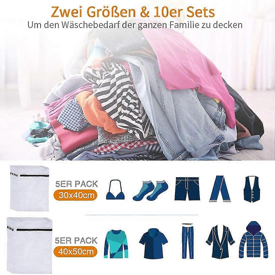 10 Pack Washing Machine Laundry Bags, Zippered Mesh Laundry Bags ...