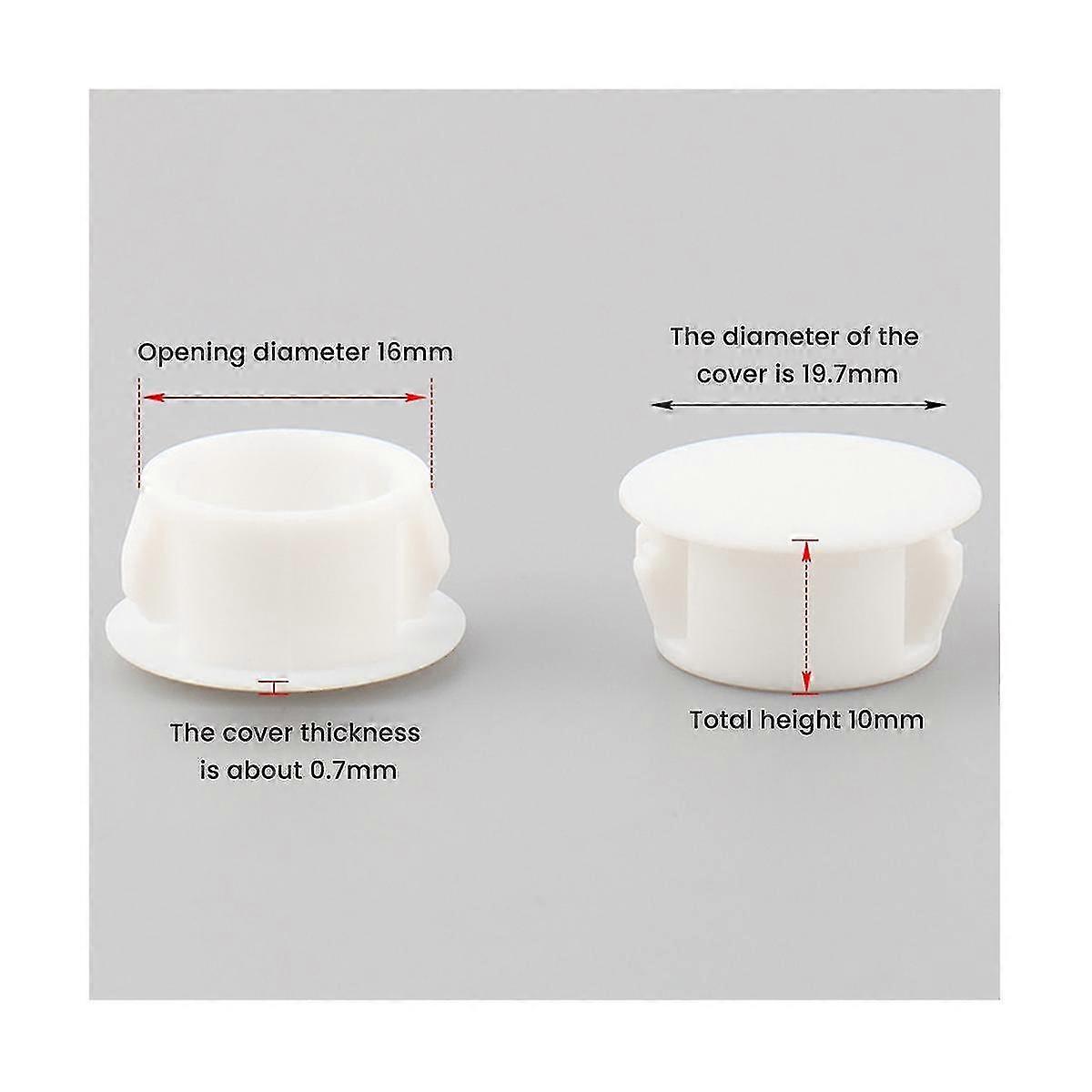 8 Sizes Plastic Hole Plugs Assortment Flush Type Snap In Locking Tube ...