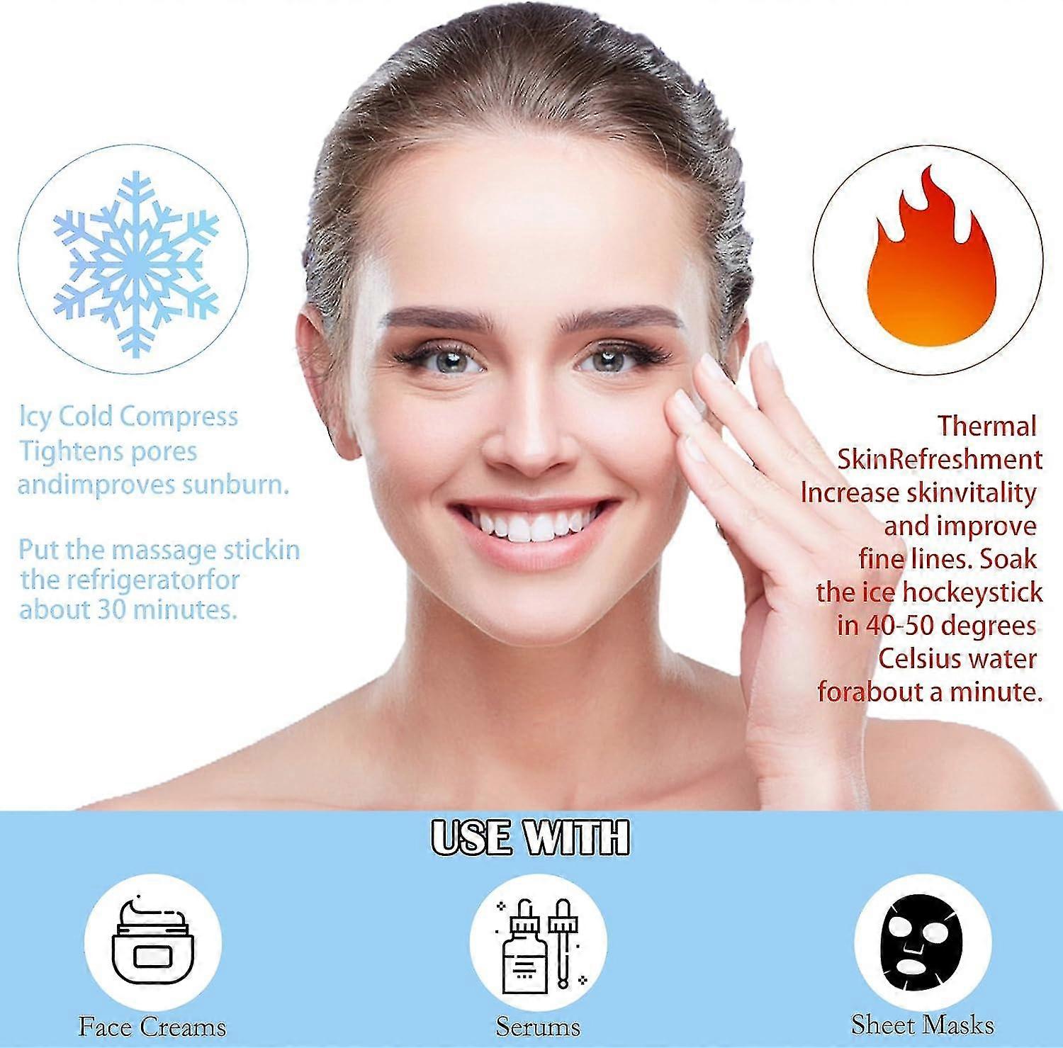 2pcs Facial Ice Balls, Facial Ice Globes, Facial Roller Massagers For ...